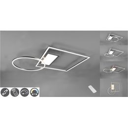 Trio LEUCHTEN LED Deckenleuchte "Downey", 1, H: 9cm, 1 Stk., grau, Wohnzimmer, Leuchten, Lichtfarbe stufenlos einstellbar, Memory Funktion,