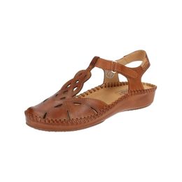 Pikolinos Damen Riemchensandale "Pikolinos Sandalen Leder", Gr. 39, braun, Leder, Schuhe