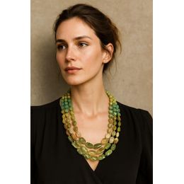 Damen Kette mit Anh&auml;nger "Marble", gr&uuml;n, Basic, Collezione Alessandro, PTFE-Kunststoff, Halsketten, Exclusive Statemenkette
