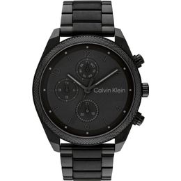 Calvin Klein Kinder Multifunktionsuhr "ARCHITECTURAL MULTI", schwarz, Armbanduhren, Quarzuhr, Armbanduhr, Herrenuhr, Datum, Edelstahlarmband