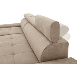 Sit & More Ecksofa SIT & MORE, B:272cm H:92cm T:169cm, beige, Flachgewebe (100% Polyester);Luxus-Microfaser (100% Polyester);Struktur (100% Polyester),