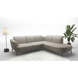 Sit & More Ecksofa SIT & MORE, B:300cm H:87cm T:267cm, grau, 95% Polyester, 5% Polyamid, Wohnzimmer, Sofas, "Zoe", ink.Sitztiefenverstellung, wahlweise mit