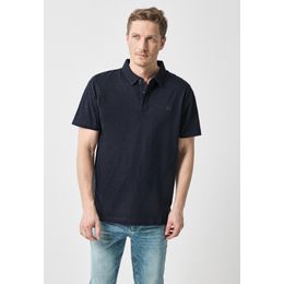 Street One MEN Herren Poloshirt, blau, Gr. S, unifarben, Web, 100% Baumwolle, Shirts, aus reiner Baumwolle