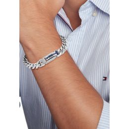 Tommy Hilfiger Herren Armband "Schmuck Edelstahl Armschmuck Panzerkette", 19cm, Edelstahl, wei&szlig;, Edelstahl, Armb&auml;nder