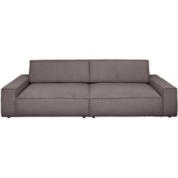 Home Affaire Big-Sofa OTTO HOME, B:316cm H:90cm T:135cm, grau, 100% Polyester, Sofas, "SHERWOOD XXL Cord, Big-Sofa (316cm), extra tiefe Sitzfl&auml;che 95 cm",