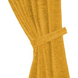 Raffhalter WIRTH, B:60cm H:6cm, gold, Polyacryl, Raffhalter, "Thermo-Chenille 288g/m²", 2-er Set