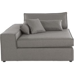 Sofaelement OTTO HOME, B:128cm H:75cm T:130cm, beige, Baumwollmix (60% Baumwolle/40% Leinen);Struktur fein (100% Polyester);Samtoptik (100%