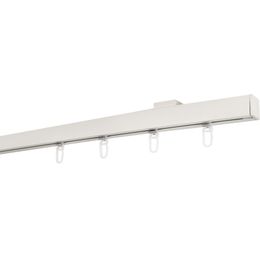 Gardinenstange Garesa, L:270cm &Oslash;:20mm, wei&szlig;, Aluminium, Gardinenstangen, "Nora", Vorhanggarnitur, einfache Montage an die Decke, verl&auml;ngerbar, Kappe