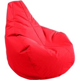 Sitzsack Kinzler, B:100cm H:100cm, rot, Polyester, Kinderzimmer, Sitzsäcke, "Gamer", Uni Farben, mit Rückenlehne, Outdoor geeignet, Kinderzimmer