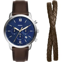 Fossil Herren Chronograph "NEUTRA", braun, Armbanduhren, Quarzuhr, Armbanduhr, Herrenuhr,Stoppfunktion, Geschenkidee, Datum