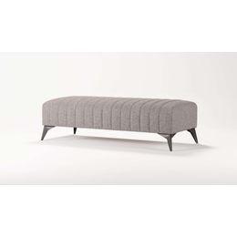 Polsterhocker Home Affaire, B:140cm H:43cm T:60cm, grau, 100% Polyester, Hocker, "MATTHEW Sitzhocker XXL, Maße B/T/H: 140/60/43 cm", Steppung,