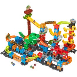 Vtech Baby Kugelbahn "Marble Rush - Dino Adventures Magnetic Set XL400 E", bunt, Kunststoff, B:74,4cm H:55,2cm T:44,3cm, Kugelbahnen, mit Sound- und