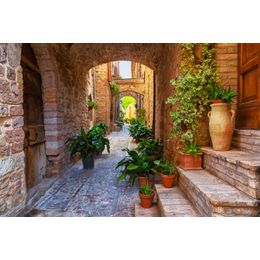 papermoon Fototapete "Ancient City Spello Umbria", B/L: 5m x 2,8m, Bahnen: 10 Stk., bunt, Tapeten