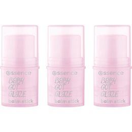 Essence Damen Highlighter "BABY GOT GLAZE balm stick", 13,5 g, beige, Teint-Kosmetika, Transparentes, hochgl&auml;nzendes Finish, pflegend, vegan.