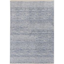 Sch&ouml;ner Wohnen Kollektion Teppich, B:200cm H:6mm L:285cm, blau, SCH&Ouml;NER WOHNEN-KOLLEKTION, Kunstfaser, Wohnzimmer, Teppiche, "Charme 240", leichter Kurzflor, Fransen,