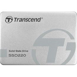 Transcend interne SSD "SSD220S 480GB", 480 GB, Schreibgeschwindigkeitmaximal 480 MB/s Lesegeschwindigkeitmaximal 530 MB/s, silber, Festplatten