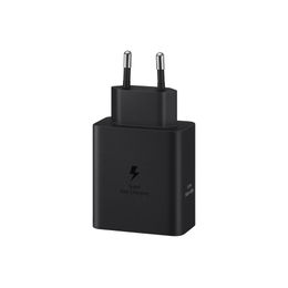 Samsung Schnelllade-Ger&auml;t "USB-C Duo Schnelllader T5020 50W mit 5A USB-C zu USB-C Kabel", B:11,5cm H:3,5cm T:12,5cm, schwarz, Ladeger&auml;te
