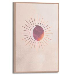 Poster Reinders, B:20cm H:30cm T:1,6cm, braun, MDF, Bilder, "Sun & Moon"
