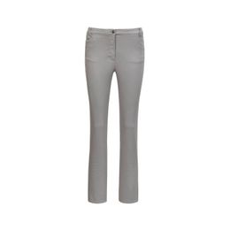 GOLDNER Damen 2-in-1-Hose "Hose Carla in jeanstypischer Form und trendstarker Farbe", grau, Gr. 54, Obermaterial: 65% Baumwolle CO. 31% Polyester