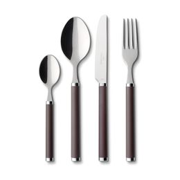 Villeroy & Boch VILLEROY & BOCH Besteck-Set "Tafelbesteck Play 24er Set", 24 tlg.chocolate braun, Essbesteck-Sets