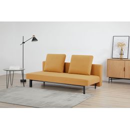 Schlafsofa Inosign, B:191cm H:92cm T:97cm, gelb, Wohnzimmer, Sofas, "BROOKFIELD, Bettsofa, Klappsofa, Couch, Gästebett", mit Bettfunktion,