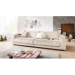 Big-Sofa 3C CANDY, B:290cm H:86cm T:127cm, beige, 100% Polyester, Sofas, "Enisa II", incl. 1 Flatterkissen, Wahlweise mit Flecken-Schutz-Bezug Easy