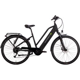 SAXONETTE E-Bike "Deluxe Sport Lady", 50cm, 28 Zoll (71,12cm), schwarz, Elektrofahrräder, Pedelec, Elektrofahrrad für Damen u. Herren