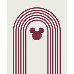 Bild Komar, B:40cm H:50cm, rot, Holz, Papier, Wohnzimmer, Bilder, "Minimal Mickey", Wandbild zur Dekoration im Kinderzimmer - ohne Rahmen