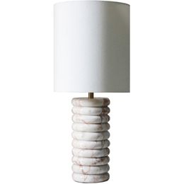 Salesfever Tischleuchte "Marmor", 1, H: 65cm, 1 Stk., beige, Wohnzimmer, Leuchten, mit Marmor-Standfu&szlig;