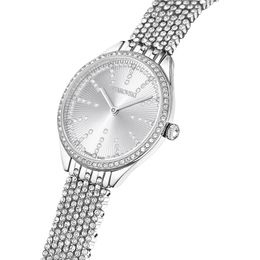 Swarovski Damen Quarzuhr "ATTRACT PAV&Egrave;", silber, Armbanduhren, Armbanduhr, Damenuhr, Swarovski-Kristalle, Swiss Made