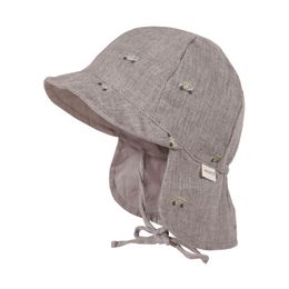 MaxiMo Baby Schirmm&uuml;tze, grau, Gr. 39, Baumwolle, M&uuml;tzen, Mit Nackenschutz: Sch&uuml;tzt empfindliche Haut vor Sonne und Wind.