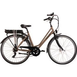 HOLLANDIA E-Bike "Optima Basic", 50cm, 28 Zoll (71,12cm), braun, Elektrofahrräder, Pedelec, Elektrofahrrad für Damen u. Herren