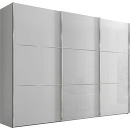 Schwebet&uuml;renschrank STAUD, B:249cm H:222cm T:68cm, wei&szlig;, Holzwerkstoff, Schr&auml;nke, "Includo Glas, Made in Germany"