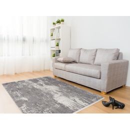 Teppich, B:240cm H:7mm L:340cm, grau, OCI DIE TEPPICHMARKE, Polypropylen (PP), Wohnzimmer, Teppiche, "TOP LARISSA", Wohnzimmer