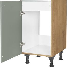 Sp&uuml;lenschrank Nobilia, B:45cm H:87cm T:58,3cm, gr&uuml;n, K&uuml;che, Schr&auml;nke, ""Cascada", Ausrichtung w&auml;hlbar, vormontiert, in den Breiten", 45 und 60 cm,