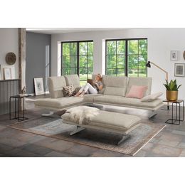 Ecksofa W.Schillig, B:284cm H:94cm T:224cm, braun, Flachgewebe S22 (100% Polyester), Wohnzimmer, Sofas, "broadway, Designsofa, mit tollem