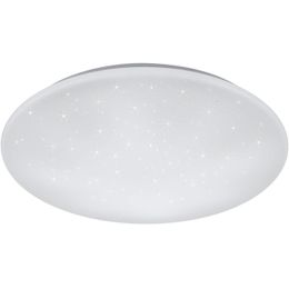 LED Deckenleuchte "Kato", 1, Ø 60cm H: 12cm, 1 Stk., weiß, REALITY LEUCHTEN, Wohnzimmer, Leuchten, Deckenlampe, weiß, Sternenlichteffekt,