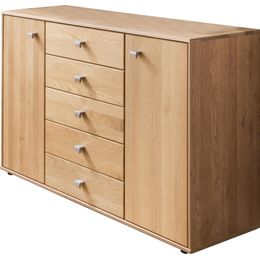 Kombikommode Wiemann, B:141cm H:86cm T:43cm, braun, Holz teilmassiv, Schlafzimmer, Sideboards, "Kiruna", vormontiert