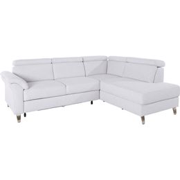 Sit & More Ecksofa SIT & MORE, B:245cm H:84cm T:194cm, silber, Wohnzimmer, Sofas, "Arngast L-Form", inklusive Kopfteilverstellung und Federkern