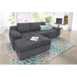 Sit & More Ecksofa SIT & MORE, B:270cm H:82cm T:90cm, grau, Struktur fein (95% Polyester, 5% Polyamid);Luxus-Microfaser ALTARA NUBUCK (100%