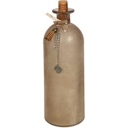 AMBIENTE HAUS Dekovase "Dekoaration Flasche - braun L", B/H/T: 9cm x 27cm x 9cm, braun, Vasen