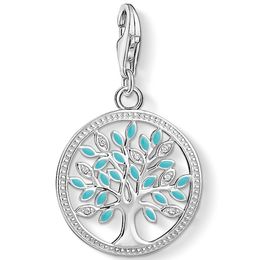 Thomas Sabo Damen Charm-Einhänger "Tree of Love", bunt, Silber 925 (Sterlingsilber), Charms, mit Zirkonia (synth.)