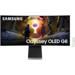 Samsung Curved-Gaming-OLED-Monitor "S34DG850SU", B:81,36cm H:36,35cm T:12,81cm, silber, Monitore
