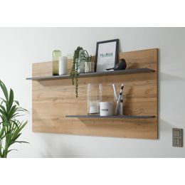 Wandregal Inosign, B:150cm H:80cm T:22cm, braun, FSC-zertifizierter Holzwerkstoff, Wohnzimmer, Regale, "City/Giron, modernes Wandboard, Wandhalter