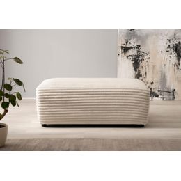 Hocker Home Affaire, B:112cm H:44cm T:62cm, beige, Wohnzimmer, Hocker, "BAKELS, Polsterhocker in Cord oder Boucle-Stoff", zur Serie BAKELS, Hocker