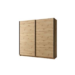 Kleiderschrank Home Affaire, B:150,6cm H:207cm T:61,5cm, beige, Melamin, Schlafzimmer, Schr&auml;nke, "Kleiderschrank Fresno mit 5 Einlegeb&ouml;den und