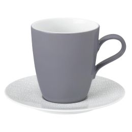 Seltmann Weiden Becher "Life Fashion", &Oslash; 9cm x 10,3cm, 400ml, 1 Stk., grau, Trinkgef&auml;&szlig;e, Becher mit Henkel 0,40 l