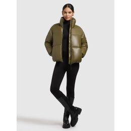 Khujo Damen Lederimitatjacke "KHALIA"olive, Gr. S, unifarben, 100% Polyurethan, Jacken