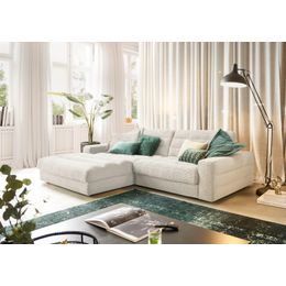 Ecksofa 3C CANDY, B:296cm H:83cm T:205cm, wei&szlig;, 88% Polyester, 12% Polyacryl, Wohnzimmer, Sofas, "Stripes Mega-Sofa, bequem und komfortabel, L-Form",