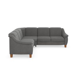 Ecksofa Home Affaire, B:270cm H:91cm T:250cm, grau, 98% Polyester 2% Polyamid, Wohnzimmer, Sofas, "Caldera L-Form", Federkern, wahlweise mit